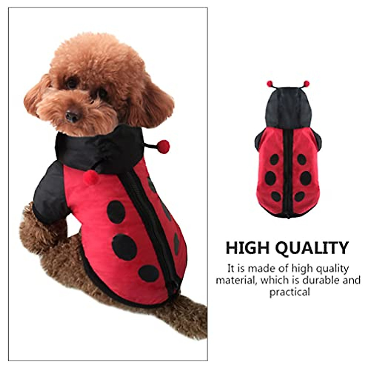 Halloween Pet Costume Ladybug Dog Costumes Dogs Hoodies Outfits Pet Cosplay Clothes for Pet Small Medium Dogs Cats Party Decoration Halloween Dog Hoodie Clothes