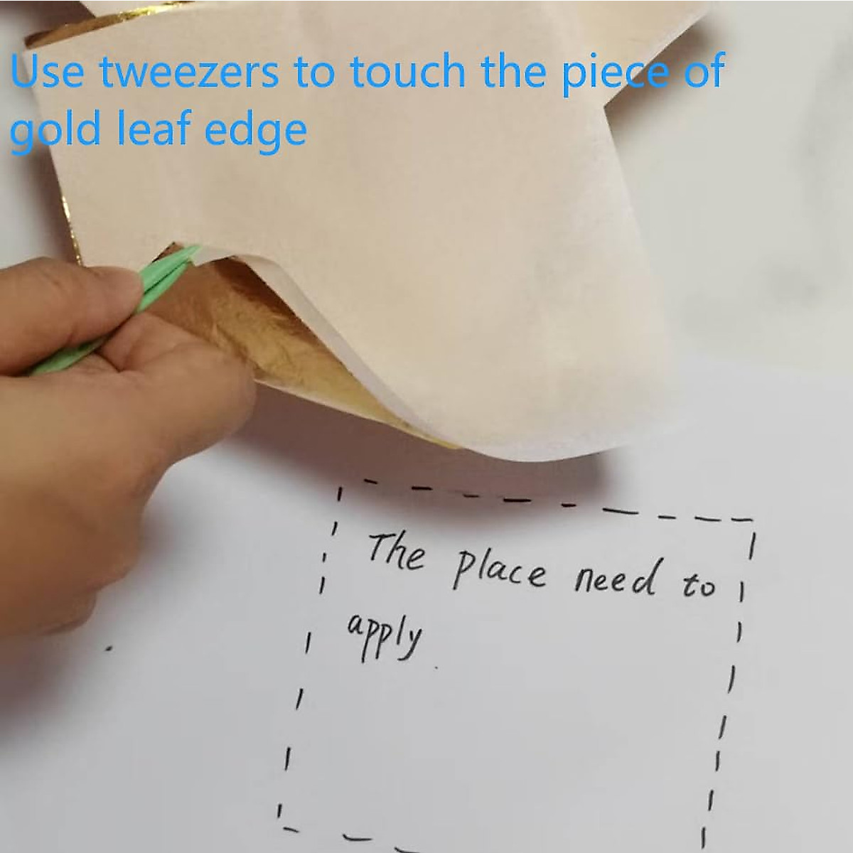 100pcs Imitation Gold Leaf for Arts, Gilding Crafting, Painting, Furniture Decoration, Imitation Gold Foil Sheets 5.5" x 5.5" (Gold-100pcs)