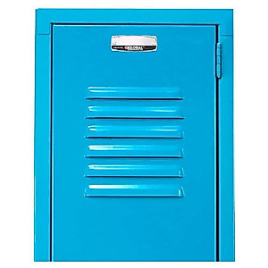 GLOBAL INDUSTRIAL Single Tier Locker, 12x18x60, 3 Door, Ready To Assemble, Blue