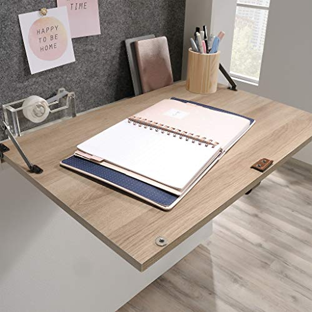 Sauder Anda Norr Wall Desk, White Finish