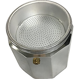 Wee's Beyond 7526-09 Brew-Fresh Aluminum Espresso Maker, 9 Cup, Silver