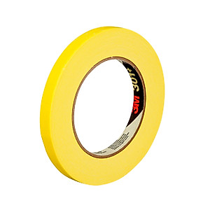 3M 301+12 301+ Yellow Masking or Painter's Tape, 12 mm Width