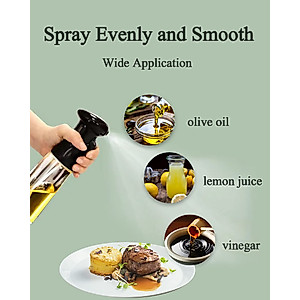 WowBstws Oil Sprayer for Cooking, 6.76oz Glass Sprayer Bottle of Olive Oil or Vinegar for Air Fryer, Salad, Baking, Grill, BBQ, Roasting