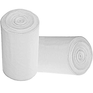 8 Gallon Medium Trash Bags White Kitchen Garbage Bags Plastic Wastebasket Trash Can Liners for Home and Office Bins, 200 Count