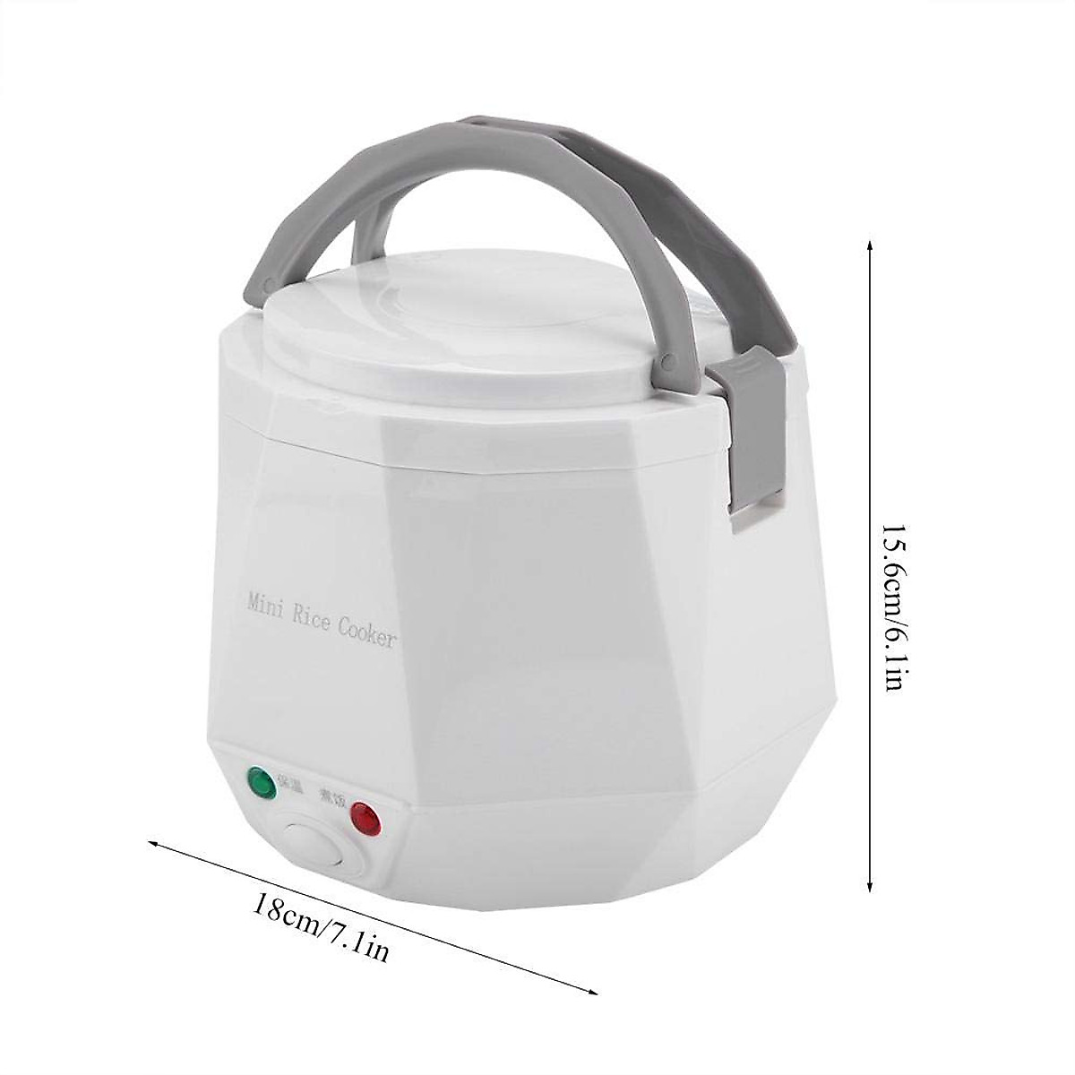 Fdit Mini Rice Cookers 24V 1.3 L Electric Rice-cooker Food Steamer for Truck Car Cooking for Soup Porridge Rice Noodles Portable 180W(white)