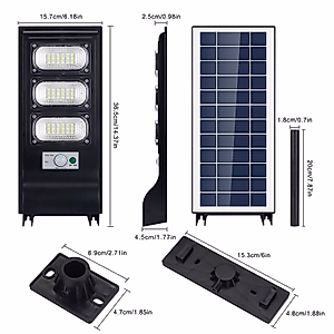 Qualilux Dusk to Dawn Solar Light, Security Light, 180 LEDs Wireless Wall Mount, Front Door, Patio, Garage, House, Road Lighting, HQ-H001
