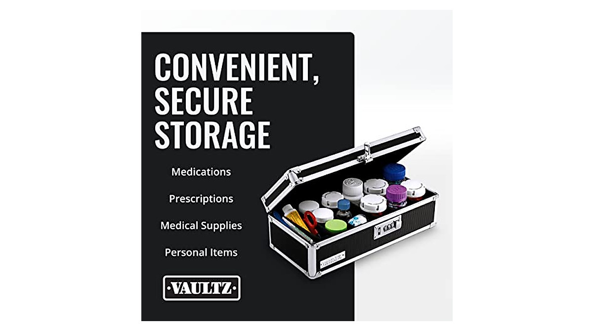 Secure Vaultz Locking Medicine Box with Combination Lock