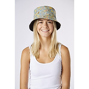 Hadley Wren Women's Reversible Bucket Hat, Floral Green, One Size