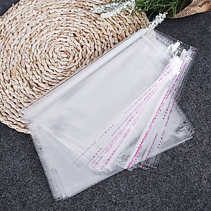 18" x 24" Clear Adhesive Apparel Cellophane Bags 100pcs Large Self Sealing Cello Bags 2mil Resealable OPP Poly Bags for Clothing T-Shirt Pants Garment Art Prints Card Magazine Handicraft Photos Brochure Documents Samples