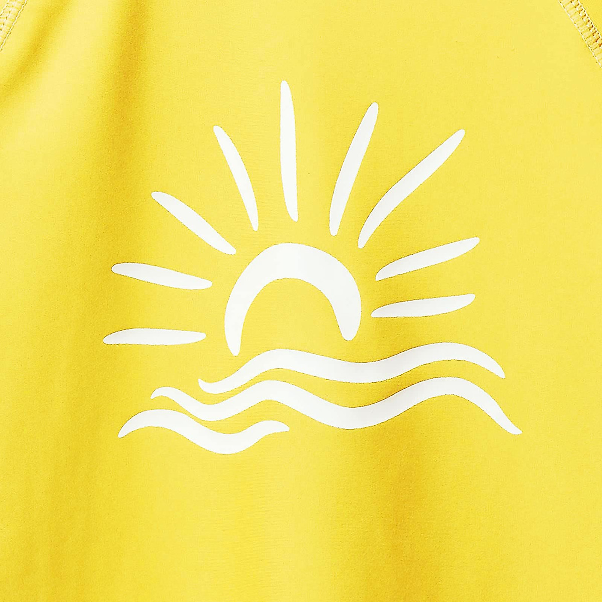 TFJH E Girls Swim Shirt Long Sleeve Rash Guard Suit UV 50+ Sunsuits Swimwear Swim Top Yellow 8A