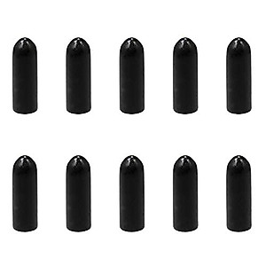 Prescott Plastics Made in USA 0.25" - 0.3125" Inch Round Vinyl Bolt Screw Protectors (4 Pack), Rubber Flexible End Cap for Metal Tubing, Fence, Glide Insert for Pipe Post and Furniture