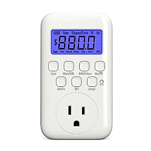 HBN Watt Meter Plug with Backlight, Plug-in Socket Power Meter Electricity Usage Monitor Consumption Home Electrical Energy Monitor, Voltage Amps Wattage Electricity Usage Tester, 9 Display Modes