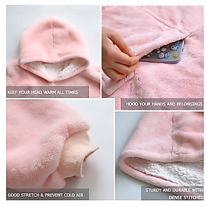 Sleepwish Brown Green Camo Wearable Blanket for Teen Girls Boys,Super Soft Warm Cozy Cute Hoodie for kids, Reversible Sherpa Pullover with Pocket and Sleeves,28x27