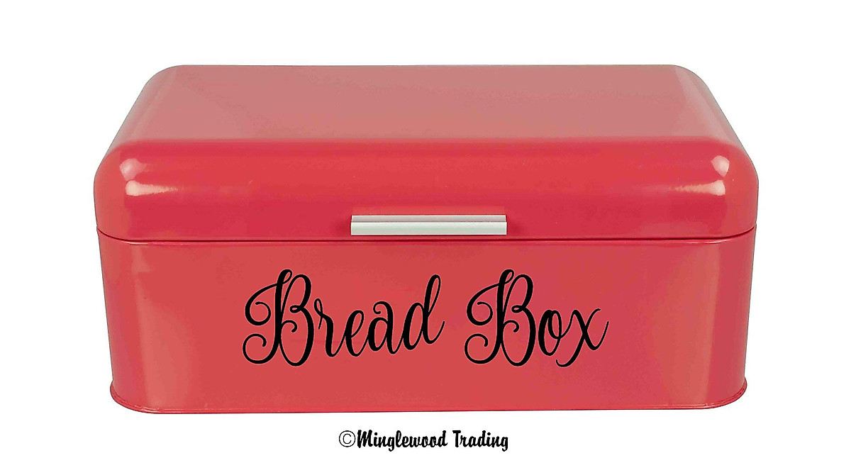 Bread Box Label - Black Fancy Font Vinyl Decal for Kitchen