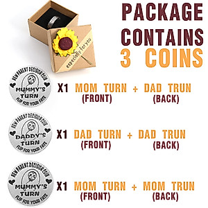 Byhoo New Parents Gifts Decision Coin 3 PCS for Mom and Dad, First Time Parents Decide the Baby Diaper Change, Decision Tools for Mommy & Daddy, Funny Baby Gifts for Father and Pregnant Mother