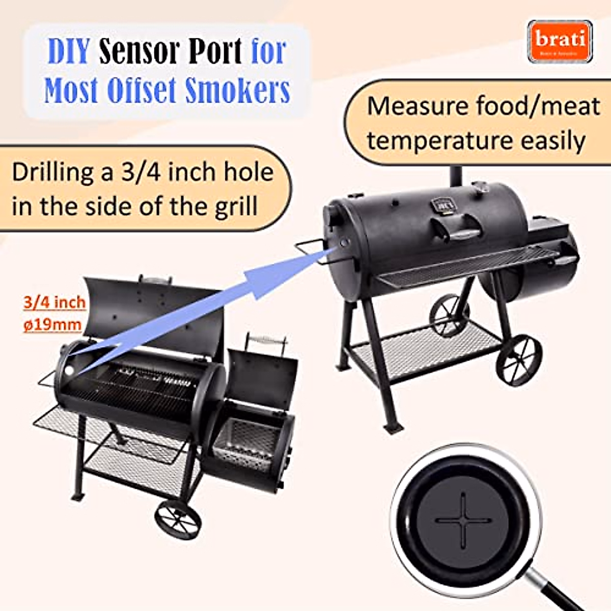 Replacement Rubber Meat Probe Grommet for Traeger/Z Grills Wood Pellet Grills,6-Pack