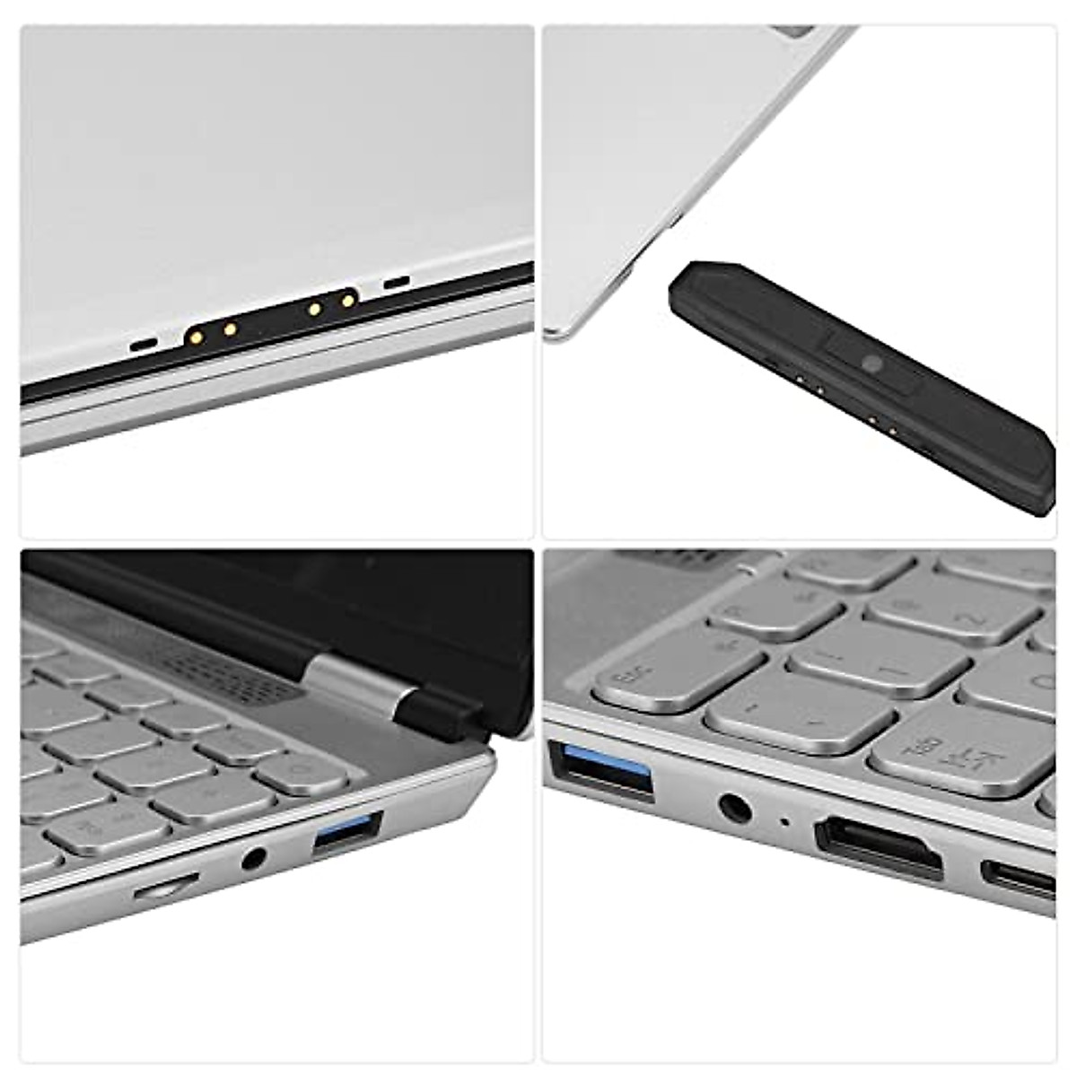 Business Laptop, 180 Degree Flip 1920 X 1080 Backlit Keyboard 100-240 V 15.6 in. Travel Laptop for Windows 10 (16G+256G US Plug)