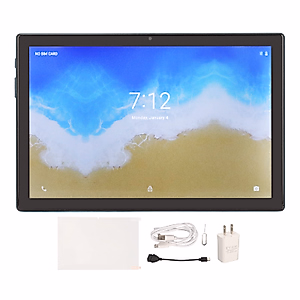 TOPINCN 10.1in Tablet, 5G WiFi 100‑240V Octa Core CPU Tablet for Gaming (US Plug)