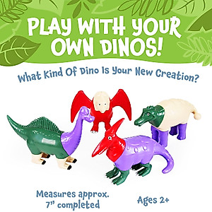 POPULAR PLAYTHINGS Magnetic Mix or Match Dinosaurs Toy Play Set, 12 Pieces