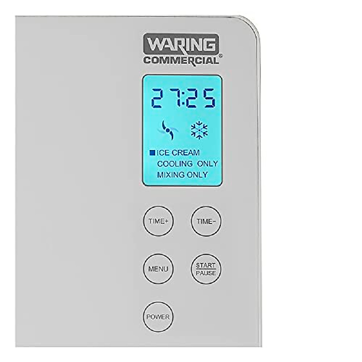 Waring Commercial WCIC20 2 Quart Capacity Ice Cream Maker with Built in Compressor, 180W, 120V, 5-15 Phase Plug