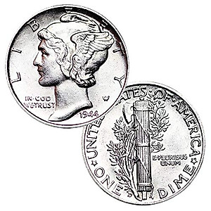 90% Silver Mercury Mixed Date 1916-1945 Brilliant Dime BU