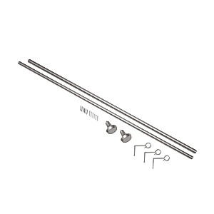 Umbra Ella 1-Inch Curtain Rod for Window – Nickel Drapery Metal Rod With Trumpet Finials - Perfect for Bedroom, Living Room - Extends From 36-72 Inches - Adds Modern Look