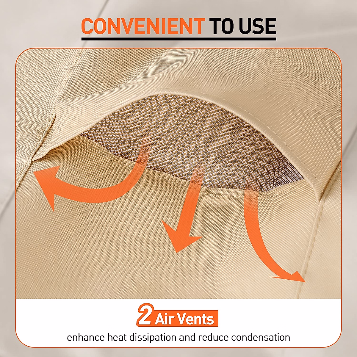 Arcedo Waterproof Patio Chaise Lounge Cover, 3 Pack Heavy Duty Outdoor Chaise Lounge Chair Cover, All Weather Resistant Patio Furniture Covers, Beige & Brown