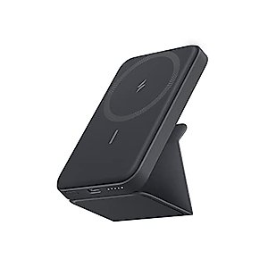 Anker 622 Magnetic Battery (MagGo), 5000mAh Foldable Magnetic Wireless Portable Charger and USB-C for iPhone 14/13/12 Series (Interstellar Gray)
