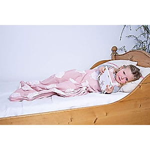 Merino Kids Baby Sleep Bag Standard Weight for Toddlers 2-4 Years, Sheep Print - Misty Rose