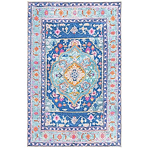Rugs.com Timeless Collection Rug – 6' x 9' Blue Flatweave Rug Perfect for Bedrooms, Dining Rooms, Living Rooms