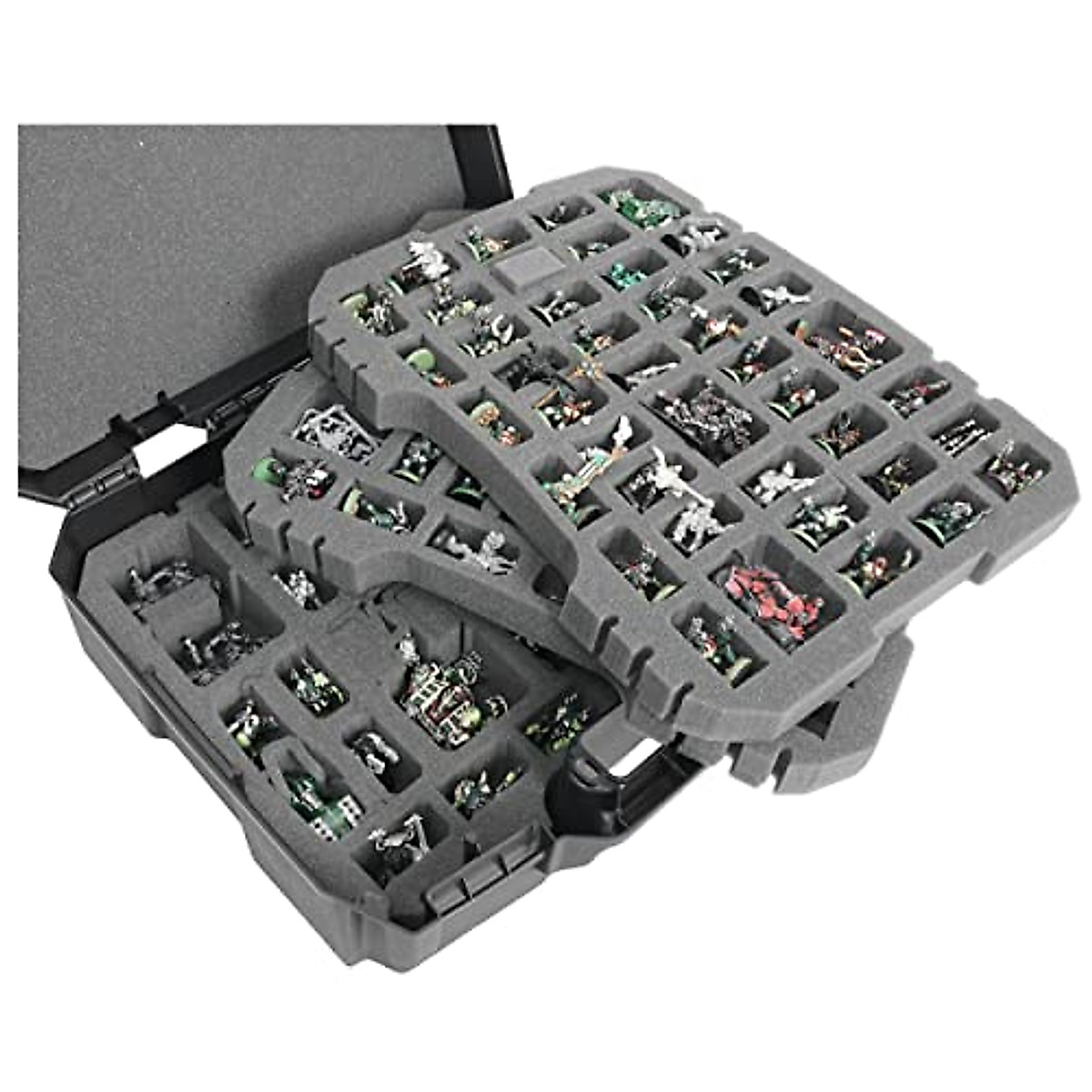 Case Club 134+ Miniature Figurine Hard Shell Carrying Case - Fits Warhammer 40k, DND, Battletech, Citadel & More! This Tabletop Army Travel & Storage Case Will Organize Your D&D and Warhammer Set