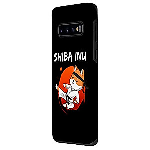 Galaxy S10 Funny Shiba Inu Uni Dog High Kick Karate Master Sport Art Case