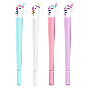BTYMS 16pcs Cute Unicorn Gel Pen Liquid Ink Pens Office School Supplies Student Gift 0.5mm Ballpoint Pen