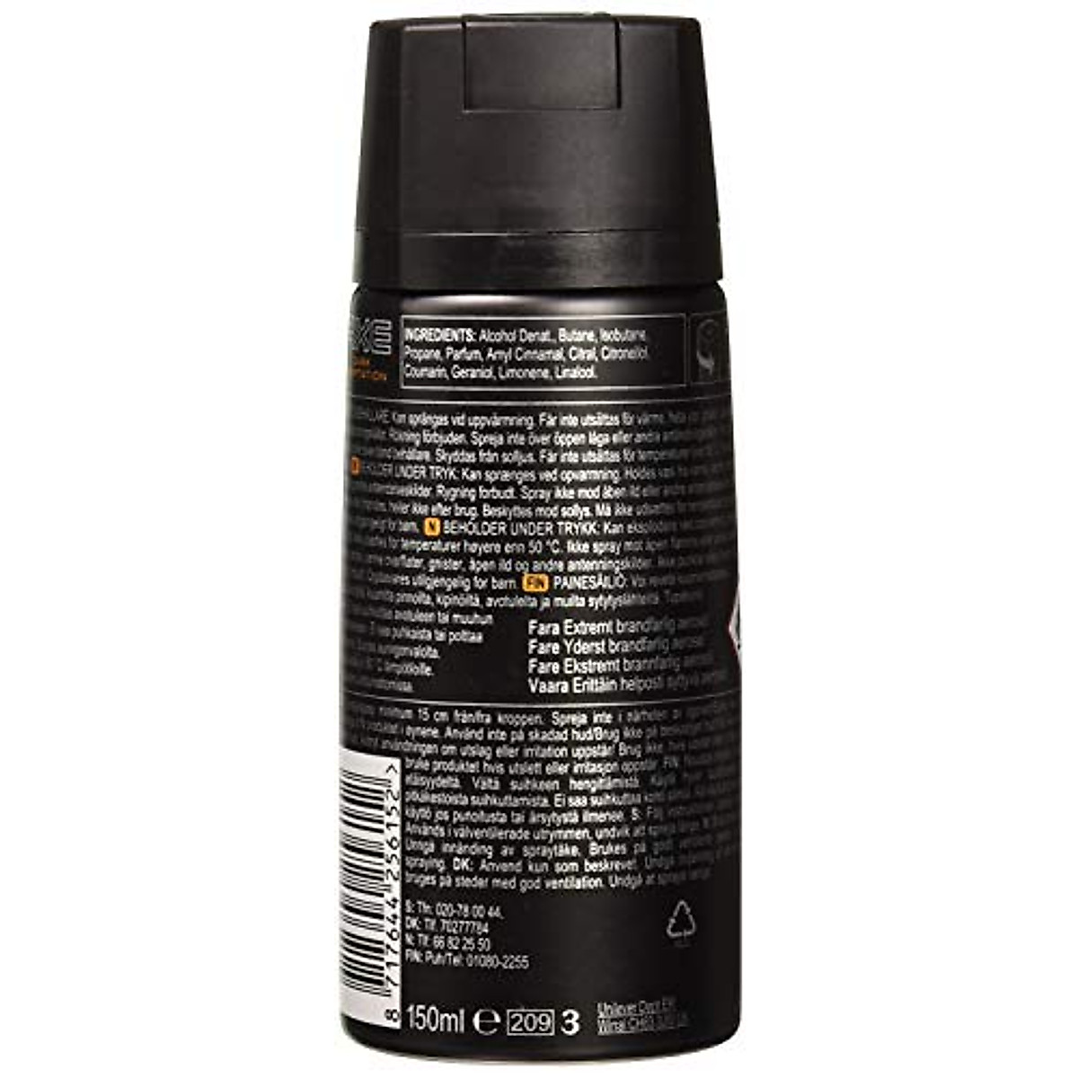 AXE Body Spray Dark Temptation, International Version, 150 Ml (Pack of 6)