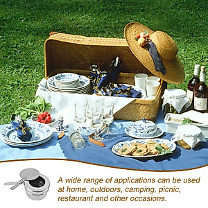 Stainless Steel Chafing Fuel Holder: 4pcs Fuel Holder with Cover, Chafer Wick Fuel and Canned Heat Holders, Chafing Dish Buffet Set for Chafing Dish, and Buffet, Barbecue, Party Supplies