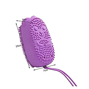 INGVY Dry Brushing Body Brush Silicone Body Scrub Exfoliating Artifact Sponge Bath Brush Double-Sided Bath Brush Adult Universal Bathroom Accessories