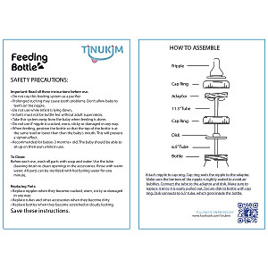 Tinukim iFeed 4 Ounce Self Feeding Baby Bottle with Tube - Handless Anti-Colic Nursing System, Pink - 2-Pack