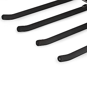 Pants Hangers, HAIZLUOP 2pcs Metal Space Saving Magic Hangers, 4 Layers (Black)