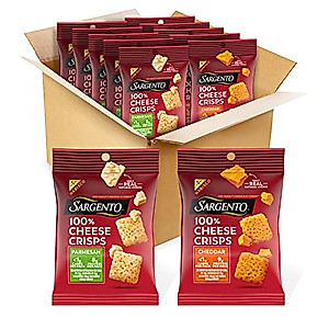 SARGENTO® 100% Cheese Crisps Variety Pack, Parmesan and Cheddar, 10 Snack Packs
