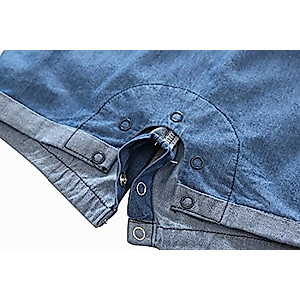 Ding-dong Baby Boy Girl Summer Jeans Denim Short Sleeve Romper(18-24M)