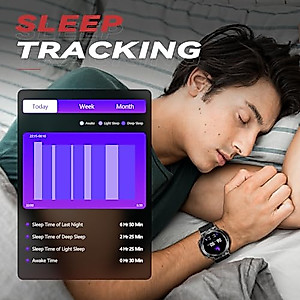 INEYES Military Smart Watches for Men, Outdoor Rugged Tactical Watch with Calling Sport Modes Heart Rate Sleep Monitor, HD Smartwatch for Android iPhone