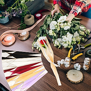 FOIMAS 120pcs Single Flower Sleeves Wrapping Bags Single Rose Florist Bouquet Packaging Bags for Floral Arrangement Supply Wedding Valentine's Day Mother's Day