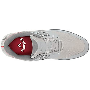 Callaway Men's Oceanside v2 Golf Shoe, Grey/Red, 10.5 Wide