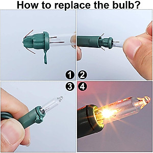 Generic 12 Volt Mini Christmas Replacement Bulbs for Incandescent String Lights, Pinched Base, 0.96 Watt, 80 mA (10), White