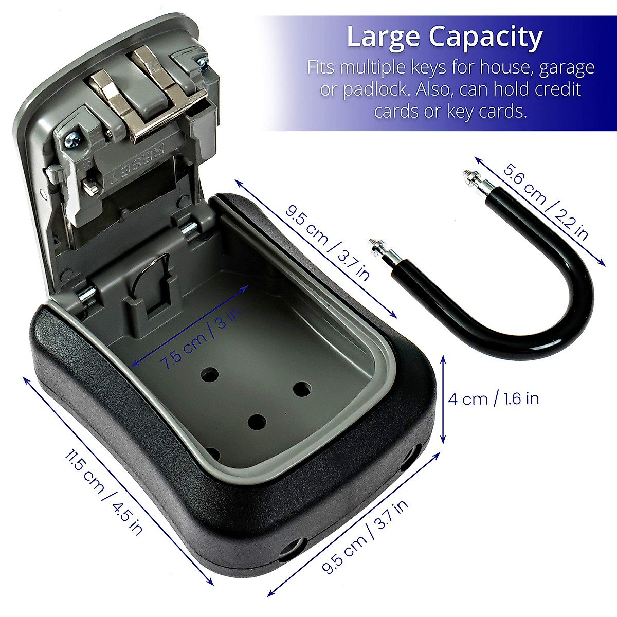 Key Lock Box for Outside - Realtor Lockbox for House Keys Outdoor - Combination Key Hiders to Hide a Key Safe Storage