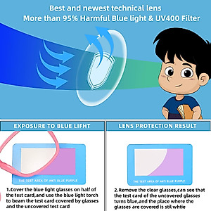 CHEERS DEVICES Blue Light Glasses for Kids Boys Girls Teens - 3 Pack Computer Glasses with Unbreakable Frame and Anti-Glare - blue light glasses for teen girls, lentes de sol para niños (Age 3-8)