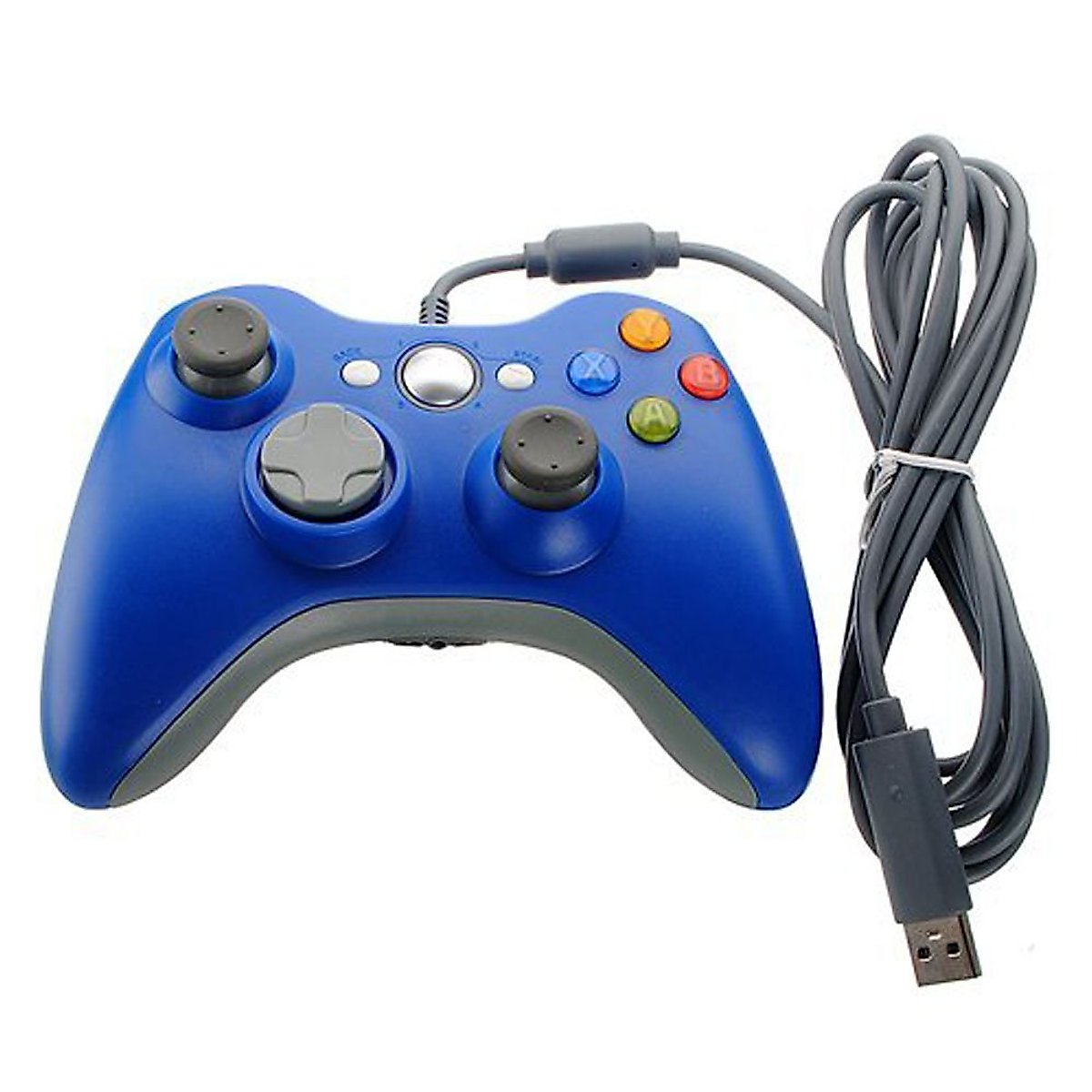 Meco Wired USB Game Pad Controller Joypad for Microsoft XBOX 360 PC Windows Blue