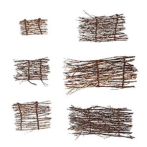 Yardwe 6pcs Sushi Bamboo Fence Japanese Bamboo Decoration Sushi Sashimi Plate Decorative Bamboo Fence Ornaments for Restaurant Landscape Decoration