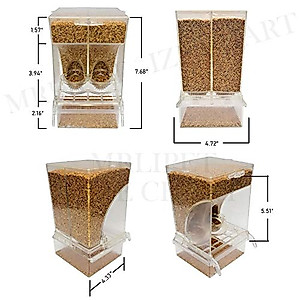 No-Mess Bird Feeder, Automatic Feeder for Parakeet Canary Cockatiel Finch