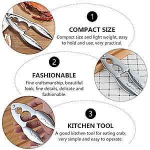 BESTonZON Pecan Cookies Nutcracker Tool of 2 Crab Leg Crackers metal walnut opener chestnut opener nut funnel Tools Lobster Crackers Pecan Cookies Nutcracker Tool